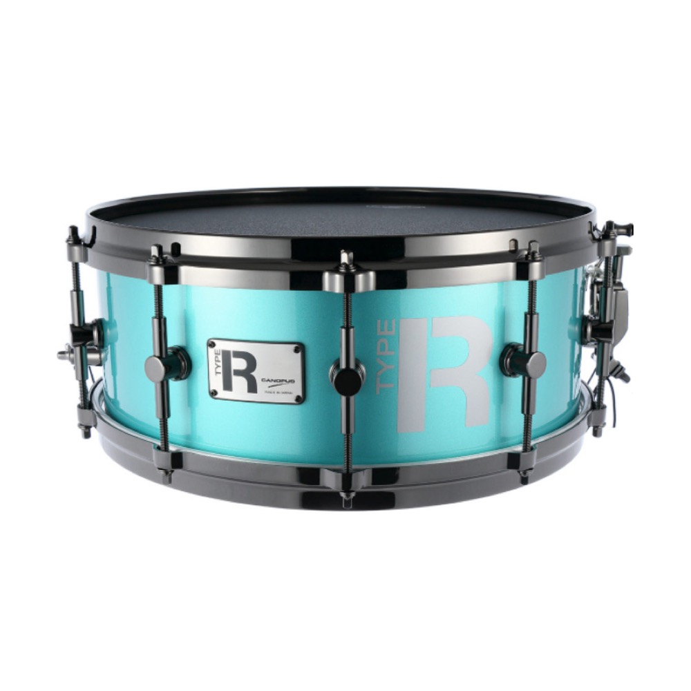TYPE-R DRUMS BULLET MTR-1455-DH Black Nickel Parts Turquoise Metallic スネアドラム(タイプR スネア ダイキャストフープ ...